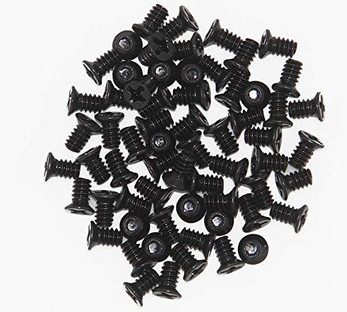 Bfenown Lot 100 pcs Replacement 3.5" HDD 6#-32 Flat Phillips Head Hard Drive Disk HDD Screws for comperter pc