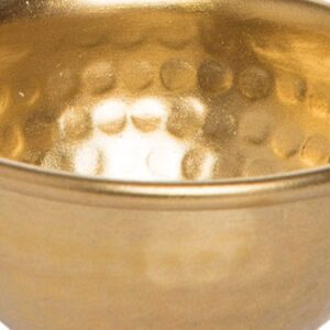 Foreside Home and Garden Gold Hammered Metal Decorative Jewelry Bowl, 8