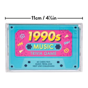 Ridley’s 1990s Music Trivia Card Game – Quiz Game for Adults and Kids – 2+ Players – Includes 40 Cards with Unique Questions – Fun Family Game – Makes a Great Gift