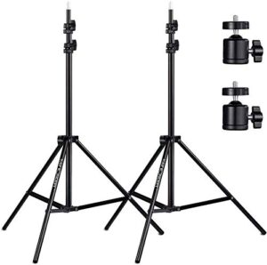 k&f concept aluminum light stands for photography, 78.8'' adjustable lighting tripod stand for reflectors, softboxes, photo studio speedlight, ring light, umbrellas, flash stand, 2 pack