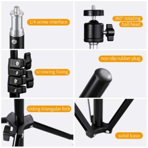 K&F Concept Aluminum Light Stands for Photography, 78.8'' Adjustable Lighting Tripod Stand for Reflectors, Softboxes, Photo Studio Speedlight, Ring Light, Umbrellas, Flash Stand, 2 Pack