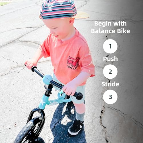 JOYSTAR 12 Inch Balance Bike for 18months, 2, 3, 4, and 5 Years Old Boys and Girls - Lightweight Toddler Bike with Adjustable Handlebar and Seat - No Pedal Bikes for Kids Birthday Gift