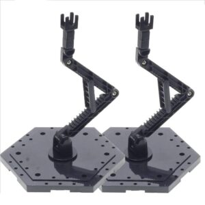 bioristar hg rg hobby action base gundam model stand hobby display stand pack of 2 (1/144 scale) (2pcs black)