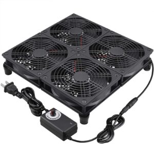 gdstime rounter tv box cooling fan with speed control, 182cfm big airflow cooling for asus gt/rt-ac5300, router tv box cooling frame