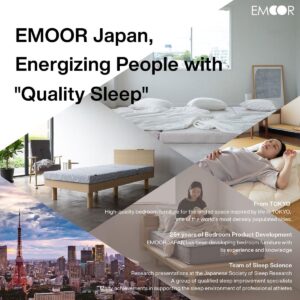 EMOOR Japanese Futon Mattress Set (Mattress, Comforter & Pillow) CLASSE Twin Made in Japan, Foldable Floor Sleeping Bed Tatami Mat