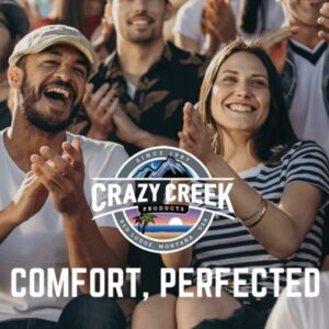 Crazy Creek Original LongBack Chair, Portable Chair for Camping and Stadiums, High Density Foam Cushion, Comfortable and Adjustable Back Support, Lightweight and Foldable, Water-Resistant