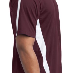 Ford F-150 Truck Pocket Print Colorblock Polo, Maroon White 2XL