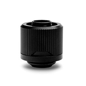 ekwb ek-quantum torque stc-10/16 compression fitting for soft tubing, 10/16mm (3/8" id, 5/8" od), black