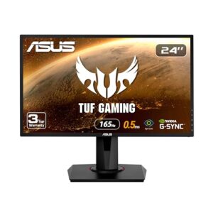 asus vg248qg 24" g-sync gaming monitor 165hz 1080p 0.5ms eye care with dp hdmi dvi,black