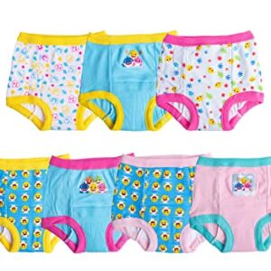 Baby Shark girls Potty Pant Multipacks Training Underwear, Shark Pink 7pk, 2T US