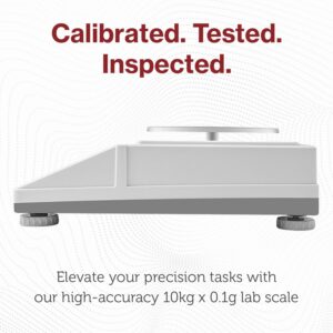 Fristaden Lab Scale, 10kg x 0.01g Precision Balance, Upgraded Load Cell for More Accurate Measurements, Digital Lab Scale, High-Precision Weighing for Laboratories, Kitchens & More, 1 Year Warranty