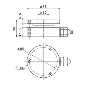 500kg Flat Membrane Box Load Cell Sensor Instantaneous Impact Force Measurement φ58