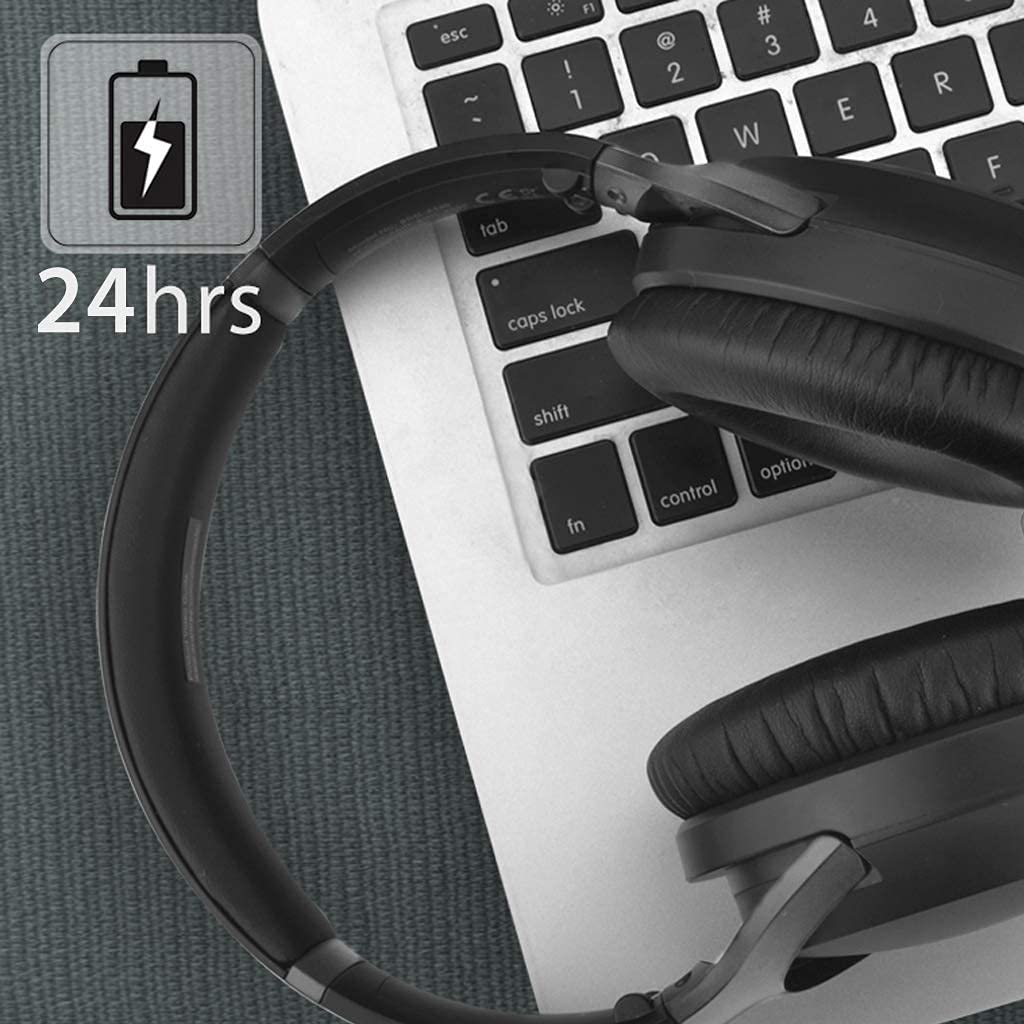 Avantree Aria Pro aptX-HD Bluetooth 5.0 Active Noise Cancelling Headphones with Boom Microphone for Music & Calls, SSD Option, Low Latency Over Ear Wireless & Wired Headset for Phone Computer Laptop