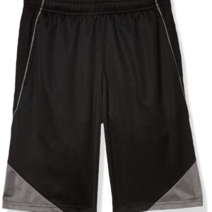 C9 Champion boys Color Block - 9" Inseam Shorts, Ebony/Hardware Gray, Large US