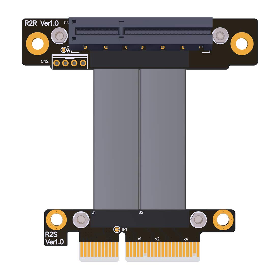 ADT-Link PCIe 3.0 x4 Extension Cable 32G/BPS PCI Express 4X Graphic SSD RAID Extender Conversion Riser Card Vertical 270 R22SR (5CM)