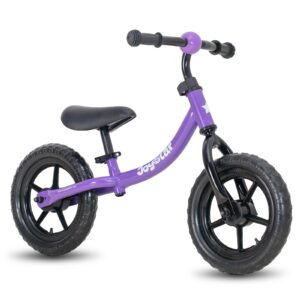 joystar 12 inch balance bike for 18months, 2, 3, 4, and 5 years old boys and girls - lightweight toddler bike with adjustable handlebar and seat - no pedal bikes for kids birthday gift