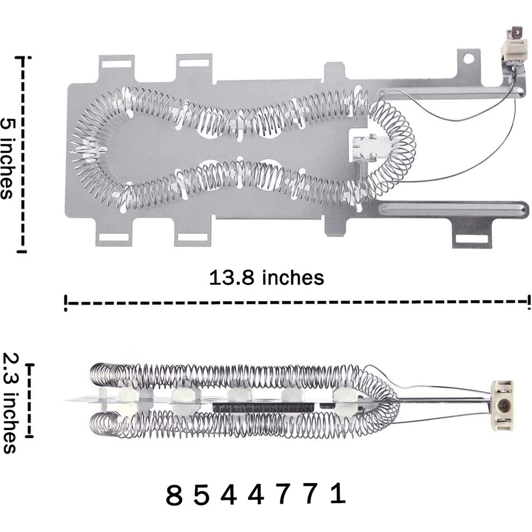 8544771 Dryer Heating Element, 279816 Thermostat Cut Off,279973 3392519 Dryer Thermal Fuse Compatible with maytag, kenmore,kitchen,whirlpool and More