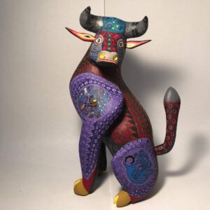 EL Toro Rojo handcrafted Oaxacan Alebrije, wood carving