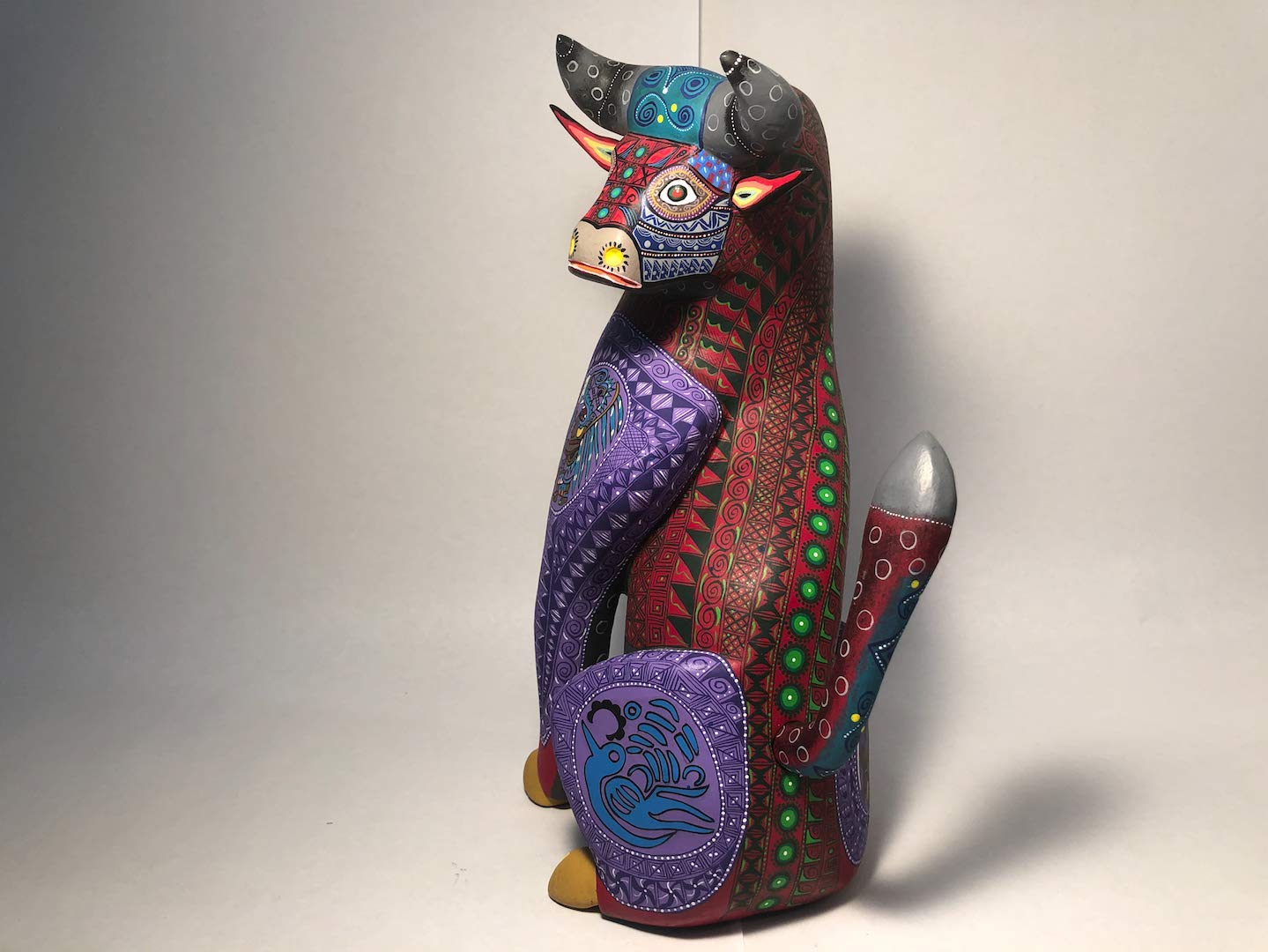 EL Toro Rojo handcrafted Oaxacan Alebrije, wood carving