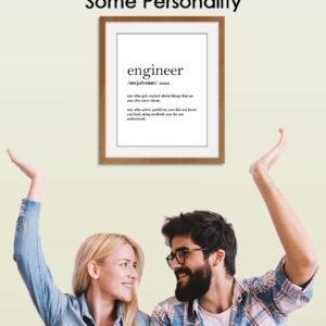 Engineer Funny Definition: 8x10 Unframed Chic, Boho & Modern Typography Wall Art Poster Print for Office, Classroom, Dorm & Bedroom Decor - Creative Idea for Engineers & Engineering Students