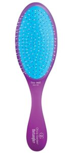 olivia garden og brush detangler, removable cushion, scalp hugging shape massages the scalp, for wet or dry hair, for women, men and children, fine to medium hair, purple