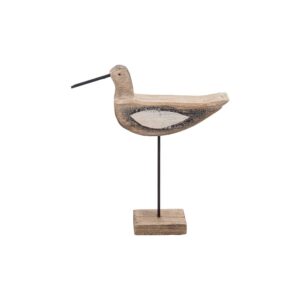 foreside home & garden rustic bird wood sculpture table top décor, 28, brown