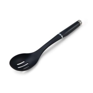 kitchenaid ko004ohoba gourmet nylon slotted spoon, one size, black