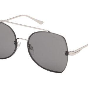 Tom Ford Scout TF 656 16A Silver Metal Pilot Sunglasses Grey Lens