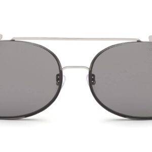 Tom Ford Scout TF 656 16A Silver Metal Pilot Sunglasses Grey Lens