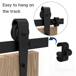 CCJH Sliding Barn Door Stop Upgrade Barn Door Stoppers Hardware for Top Track 1 Pair Black