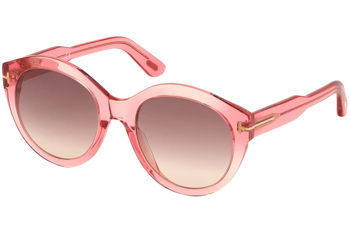 Tom Ford ROSANNA FT0661-72F SUNGLASSES Pink Frame w/Brown 54mm