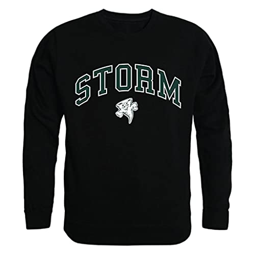 W Republic Lake Erie College Storm Campus Crewneck Sweatshirt Black Medium