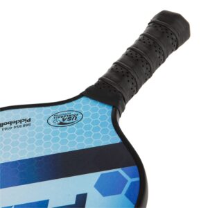 Rally Flare Graphite Pickleball Paddle | Polymer Honeycomb Core, Graphite Hybrid Composite Face | Lightweight | Paddle Cover Included (2-Pack Blue/Red)