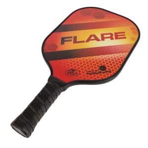 Rally Flare Graphite Pickleball Paddle | Polymer Honeycomb Core, Graphite Hybrid Composite Face | Lightweight | Paddle Cover Included (2-Pack Blue/Red)