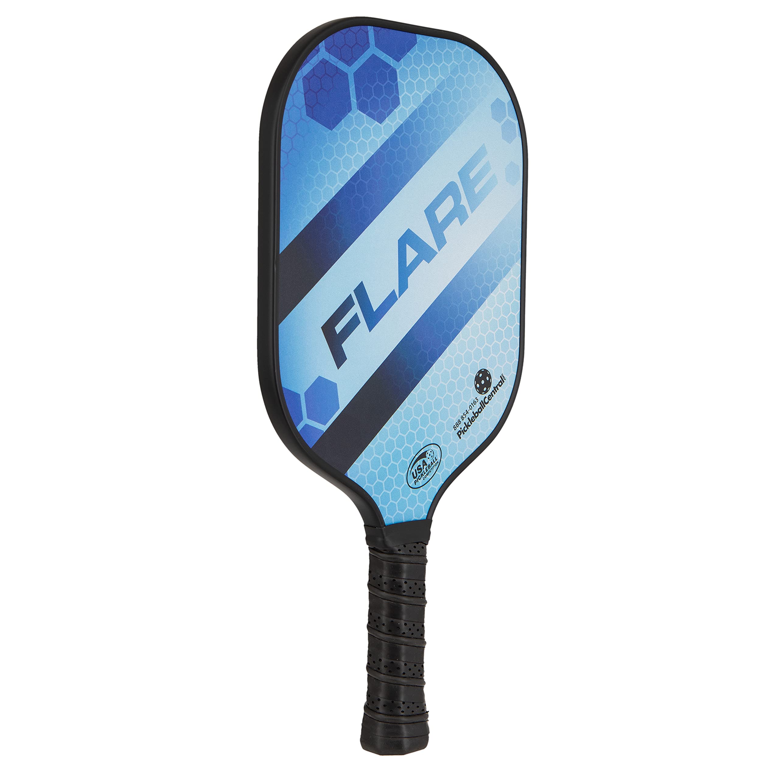 Rally Flare Graphite Pickleball Paddle | Polymer Honeycomb Core, Graphite Hybrid Composite Face | Lightweight | Paddle Cover Included (2-Pack Blue/Red)