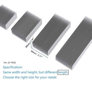 Awxlumv Large Aluminum Heatsink 5.9" x2.71" x 1.41" / 150x69x36mm High Power Heat Sink Diffusion Cooling Cooler 27 Fin Radiator for Led Amplifier Transistor Semiconductor PC Computer PCB IC Module