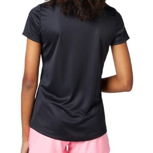 Under Armour Girls' Tech Solid Graphic Big Logo Short Sleeve T-shirt, Black (001)/Pink Craze, Youth X-Small