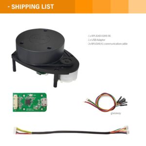 Slamtec RPLIDAR A1M8 2D 360 Degree 12 Meters Scanning Radius LIDAR Sensor Scanner for Obstacle Avoidance and Navigation of Robots