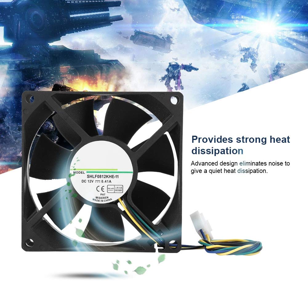 Computer CPU Cooling Fans, 12V Computer Fans,80 mm 4 Pin Dual Ball Bearing Computer Case Fans,Ultra Low Noise Cooler Silent Cooler,Support PWM