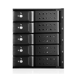 istar bpn-de350hd-black trayless 3x 5.25 to 5x 3.5 12gb/s hdd hot-swap rack