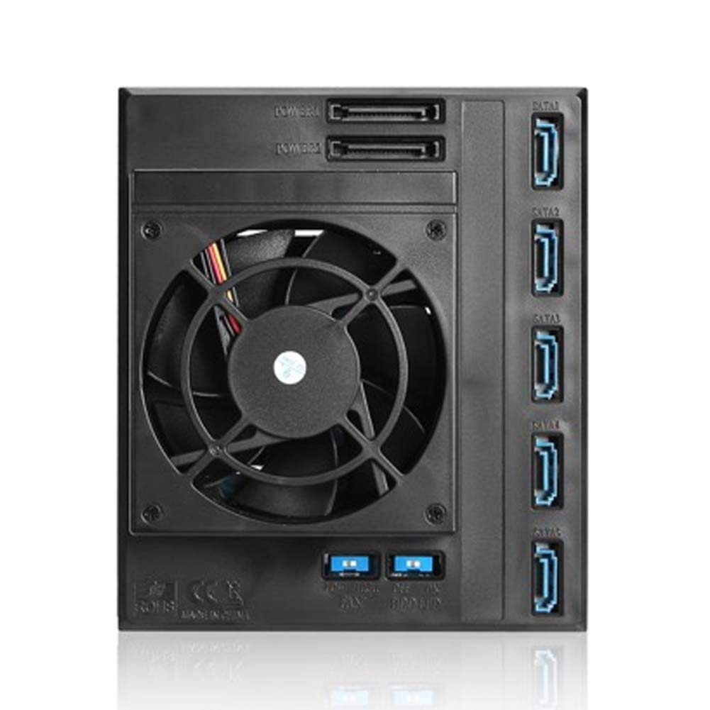 ISTAR BPN-DE350HD-BLACK Trayless 3X 5.25 to 5X 3.5 12Gb/s HDD Hot-swap Rack