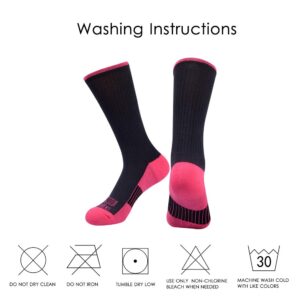 JOYNÉE Womens-Crew-Athletic-Socks Cushion Running Socks with Moisture Wicking for Sports and Daily Wear 6 Pairs