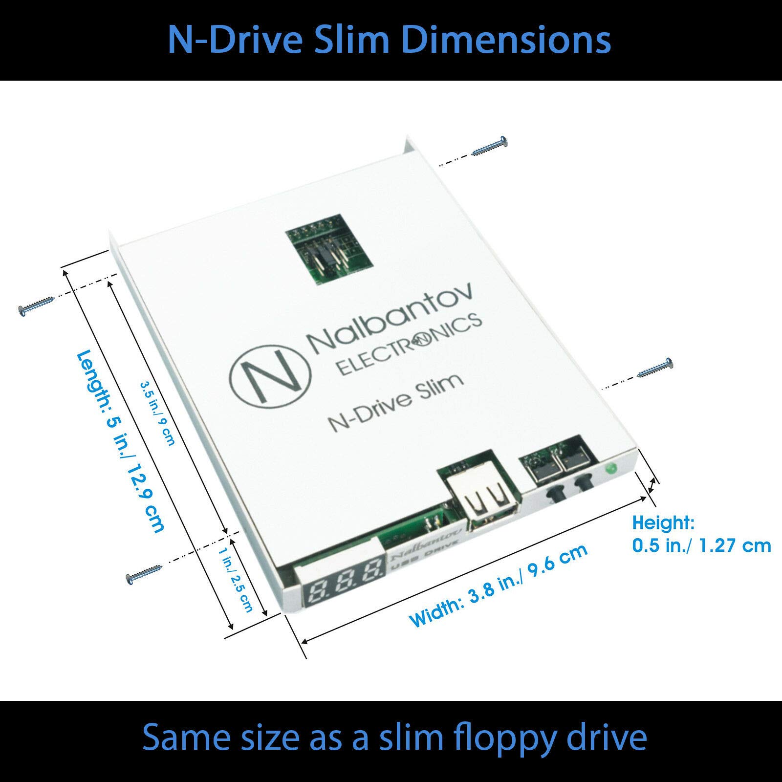 Nalbantov Floppy Disk USB Emulator N-Drive Industrial Slim for Prototrak M3 CNC