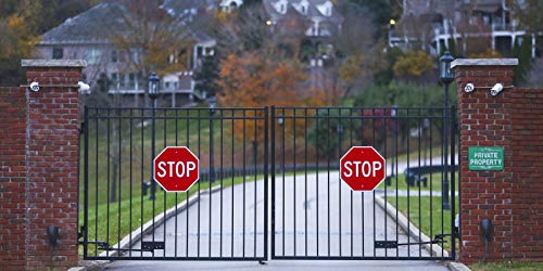 Enjoyist Large Stop Sign Street Slow Warning Reflective Signs 24"x 24" 40 Mil Rust Free Aluminum Sign, UV Protected and Weatherproof