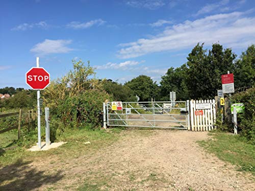 Enjoyist Large Stop Sign Street Slow Warning Reflective Signs 24"x 24" 40 Mil Rust Free Aluminum Sign, UV Protected and Weatherproof