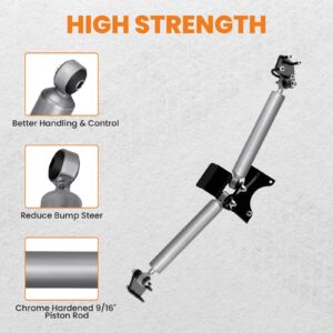 Tuningsworld Dual Steering Stabilizer 2''-8'' lift for Ford F250 F350 4WD Super Duty 2005-2017 Upgrade Damper