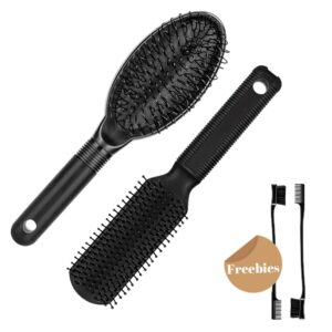 dreamlover wig brush for synthetic wigs, synthetic wig brush for human hair, wig comb for lace front, 4 pieces