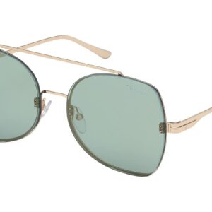 Tom Ford Scout TF 656 28Q Gold Metal Pilot Sunglasses Green Mirror Lens