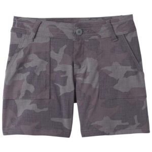 prAna Living LLC Women's Standard prAna Olivia Short 5" Inseam, Gravel Camo, 8