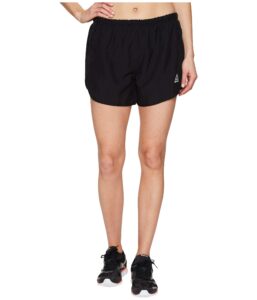 reebok running essentials 4 inch short, black, x-small